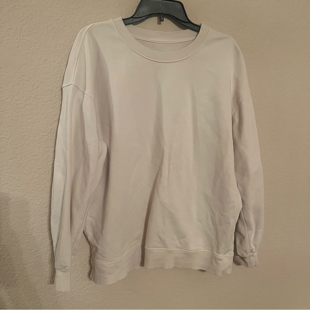 Lululemon Cream Perfectly Oversized Crewneck Sweatshi… - Gem